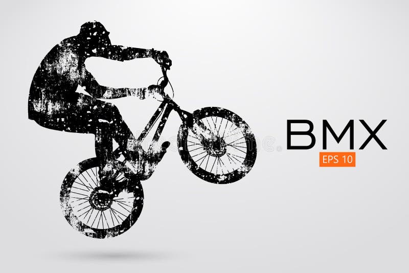 Silhouette of a BMX Rider. Vector Illustration Stock Vector ...