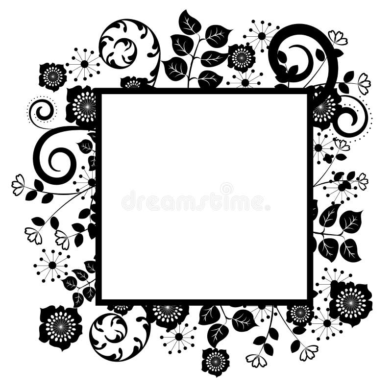 Silhouette border stock vector. Illustration of decorative - 24538400