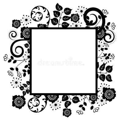 Silhouette border stock vector. Illustration of decorative - 24538400