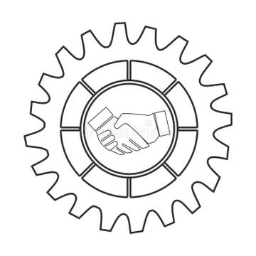 Shake Hands Gear Icon Stock Illustrations – 55 Shake Hands Gear Icon ...