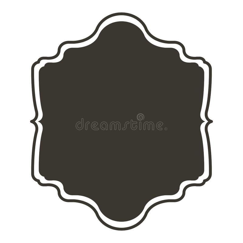 Silhouette Border Heraldic Decorative Frame with Square Dotted Stock ...