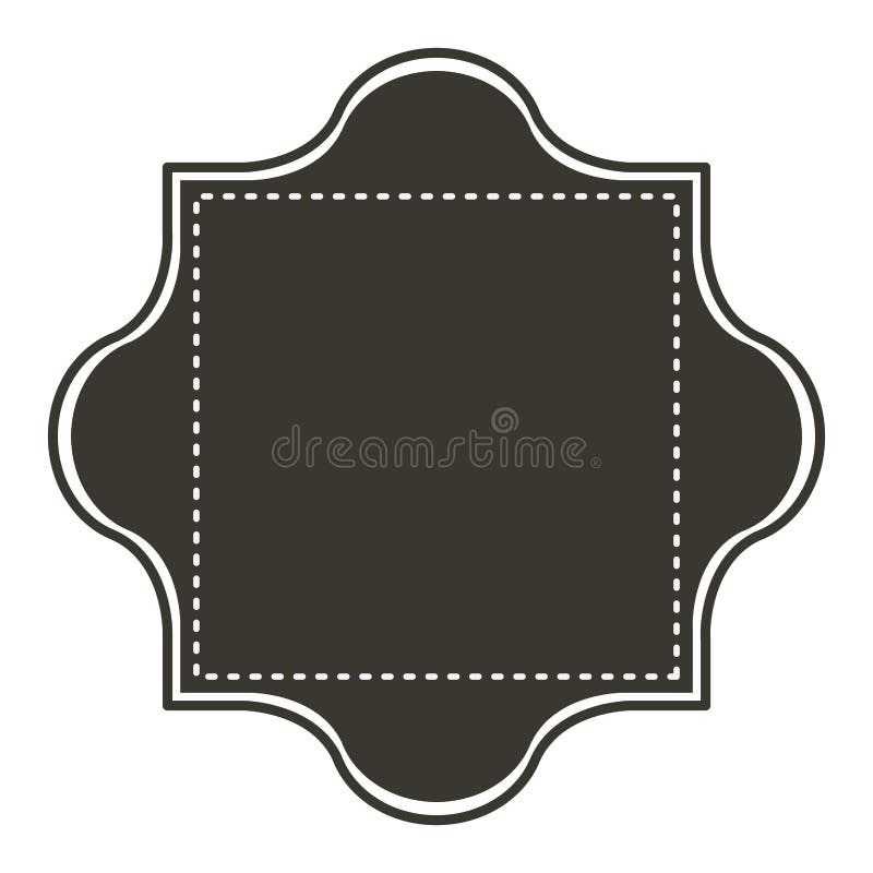 Silhouette Border Heraldic Decorative Frame with Square Dotted Stock ...