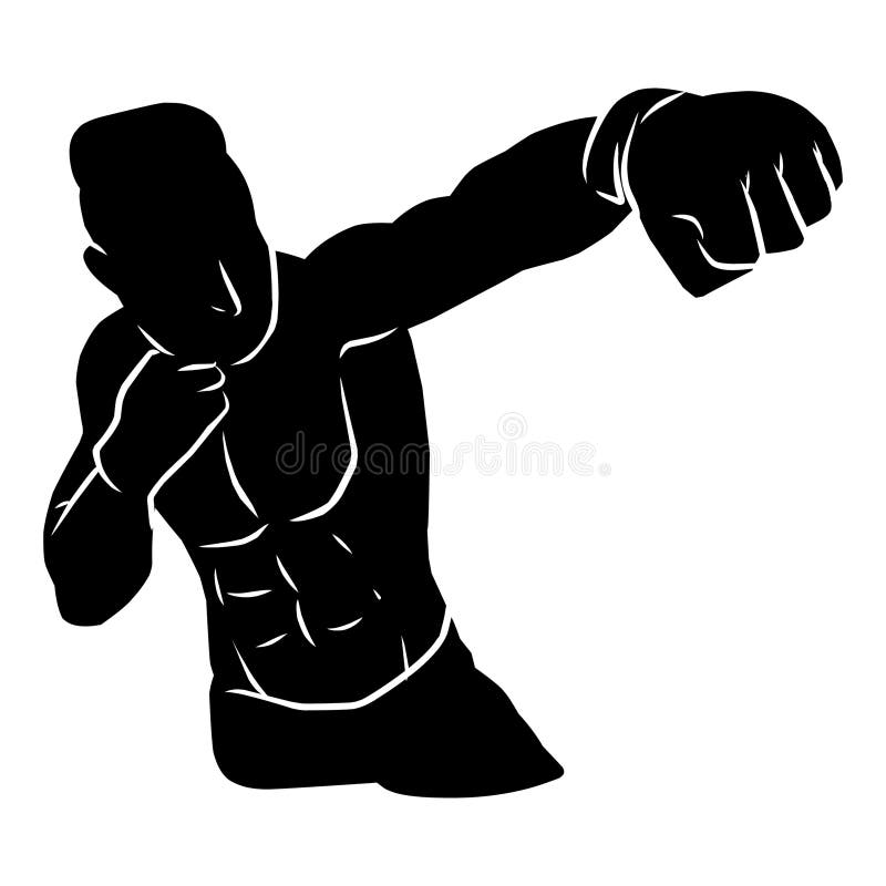 Silhouette Boxer Player for Background Shadow Stock Vector ...