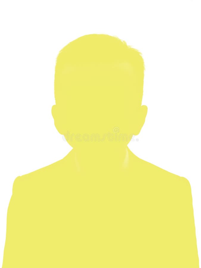 Silhouette of a Boy. Avatar is Yellow Stock Illustration - Illustration ...