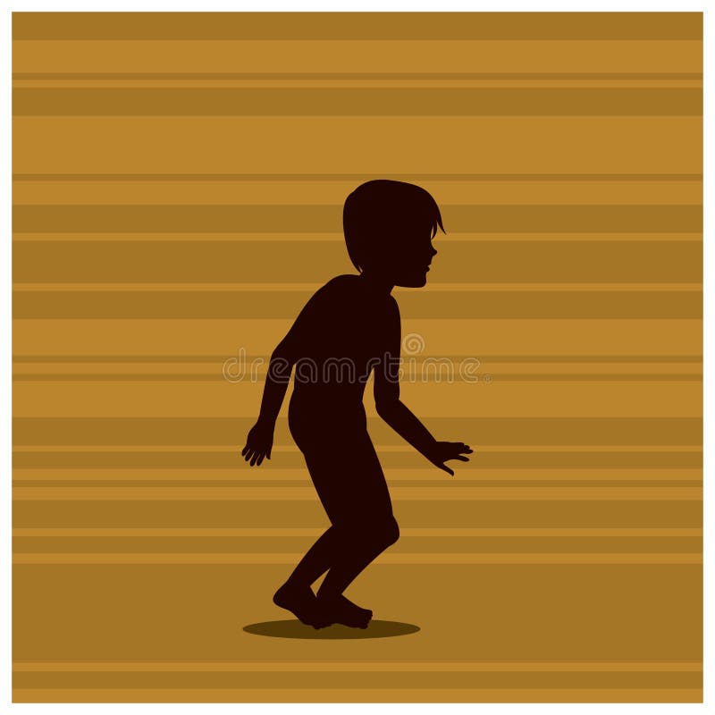 Silhouette of Man Bending. Vector Illustration Decorative Design Stock ...
