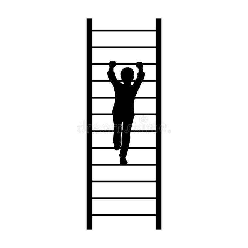 Kids Climbing Silhouette