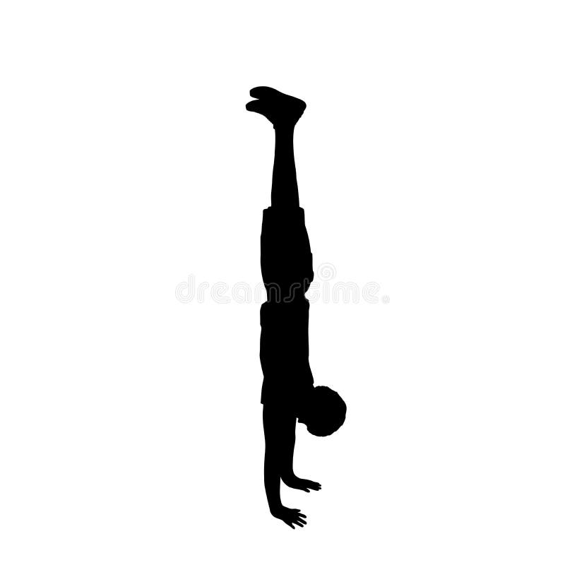 Silhouette/Handstand stock illustration. Illustration of child - 6858117