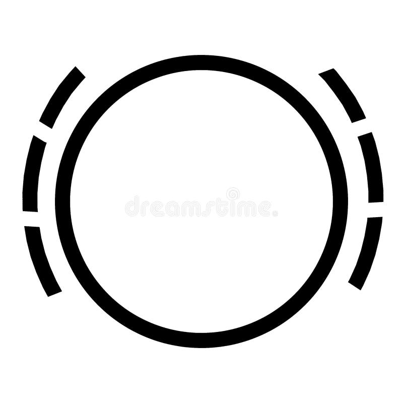 Brake Pad Warning Light Car Indicator of Brake Pads Worn Black ...