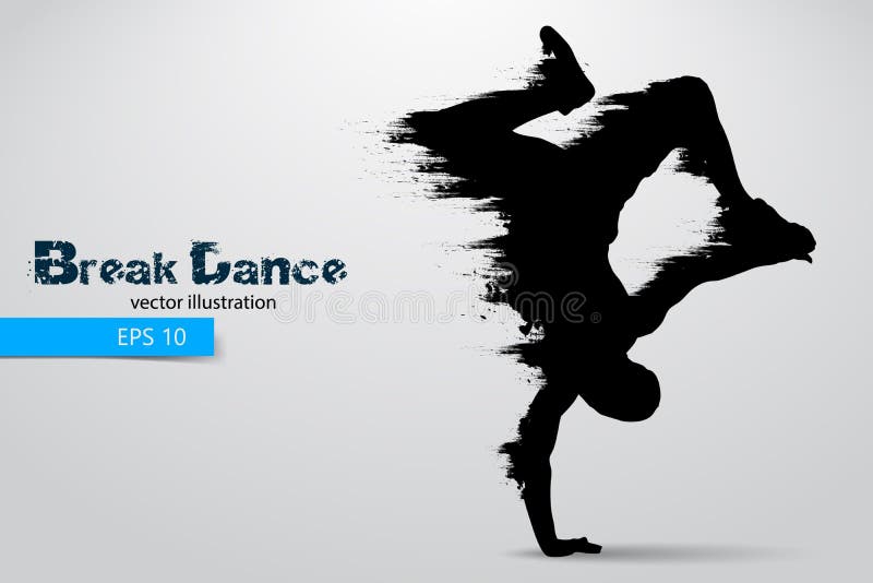 Silhouette of a Break Dancer from Particles. Vector Illustration Stock ...