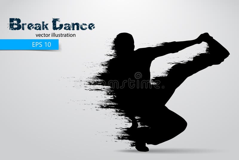 Silhouette of a Break Dancer from Particles. Vector Illustration Stock ...