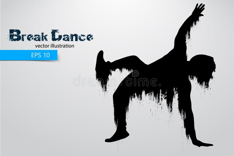 Silhouette of a Break Dancer from Particles. Vector Illustration Stock ...