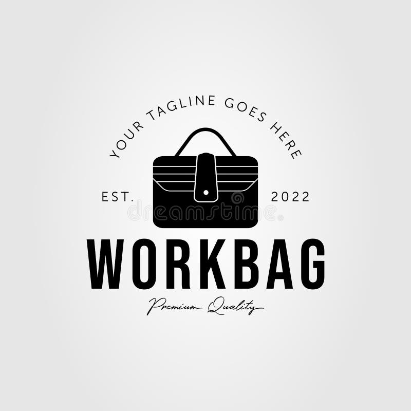 Silhouette Briefcase or Office Bag Logo Vector Illustration Design ...