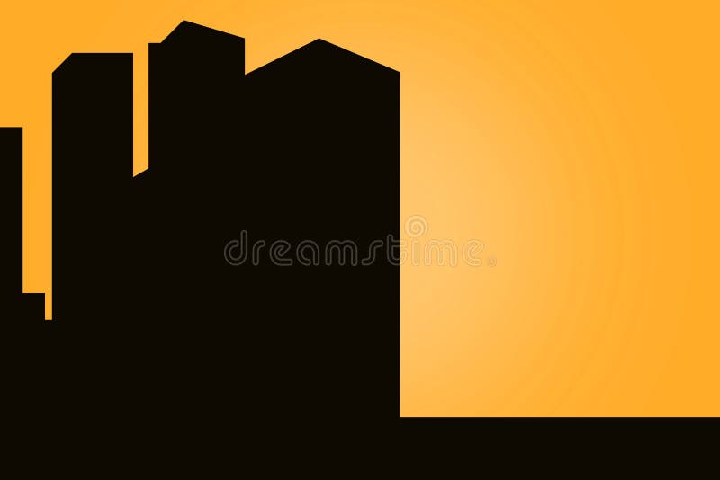 Silhouette of building stock image. Image of facade - 222844057