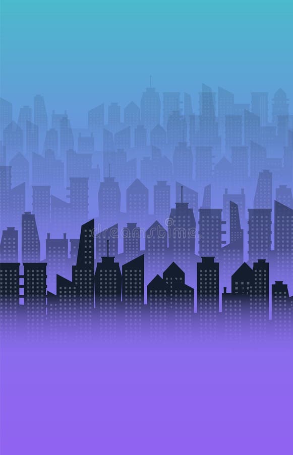 Building City Town on Gradient Background Stock Vector - Illustration ...