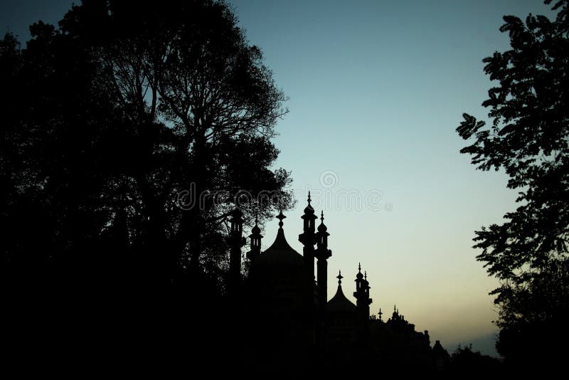 Silhouette building scene. stock image. Image of abstract - 106429807