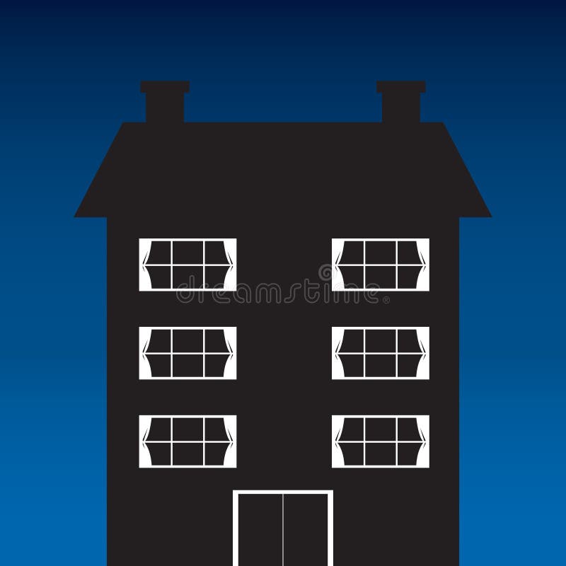 Silhouette of Building. Vector Illustration Decorative Design Stock ...