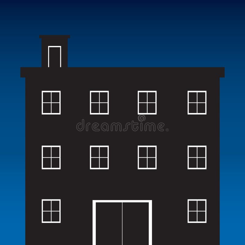 Silhouette of Building. Vector Illustration Decorative Design Stock ...
