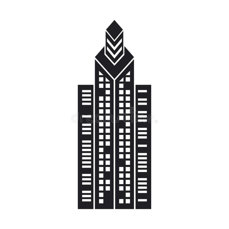 Silhouette of Building. Vector Illustration Decorative Design Stock ...