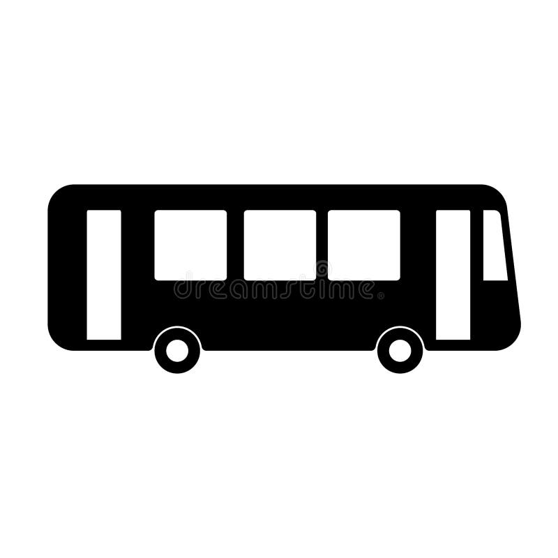 Silhouette Bus Sign on White Stock Vector - Illustration of road, idea ...
