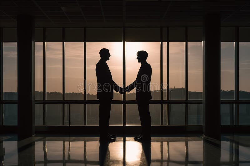 Silhouette of Business Handshake, Teamwork Concept. Stock Illustration ... Silhouette of Business Handshake, Teamwork Concept. Stock Illustration ...