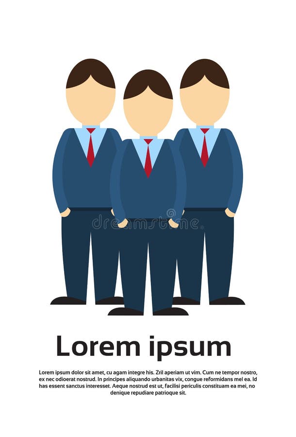 Silhouette Business Man Group Full Length Stock Vector - Illustration ...