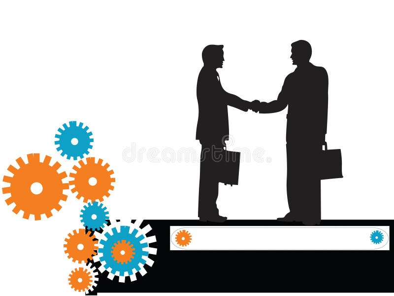 Negotiation with Gear Concept. Vector Illustration Stock Vector ...