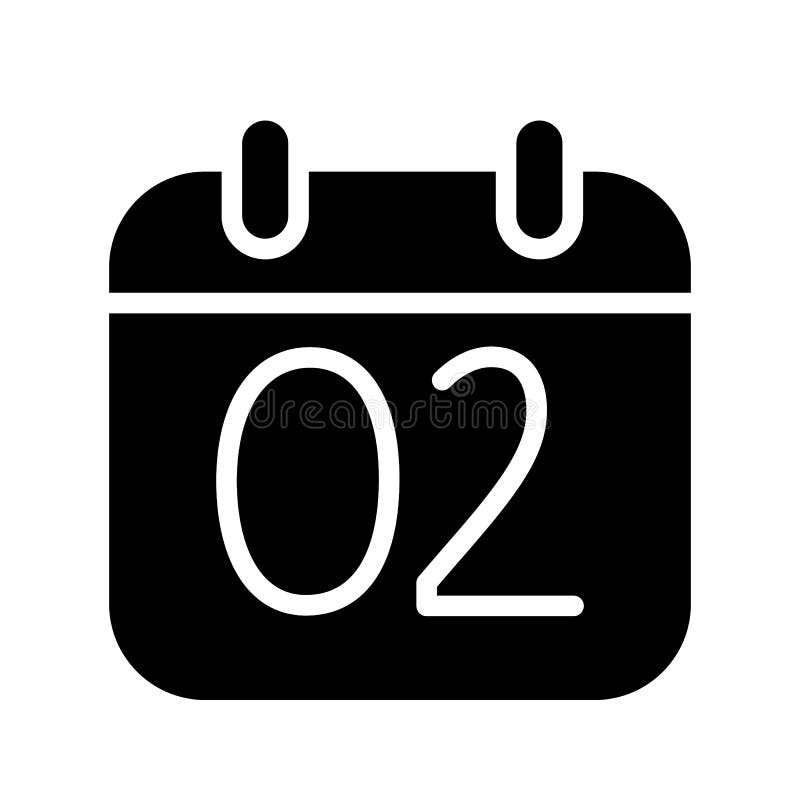 Silhouette Calendar 02 Dates Design Stock Vector - Illustration of date ...