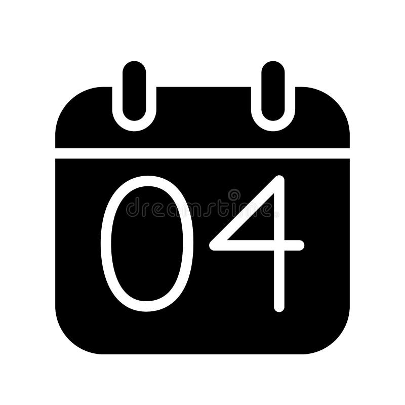 Silhouette Calendar 04 Dates Design Stock Vector - Illustration of ...