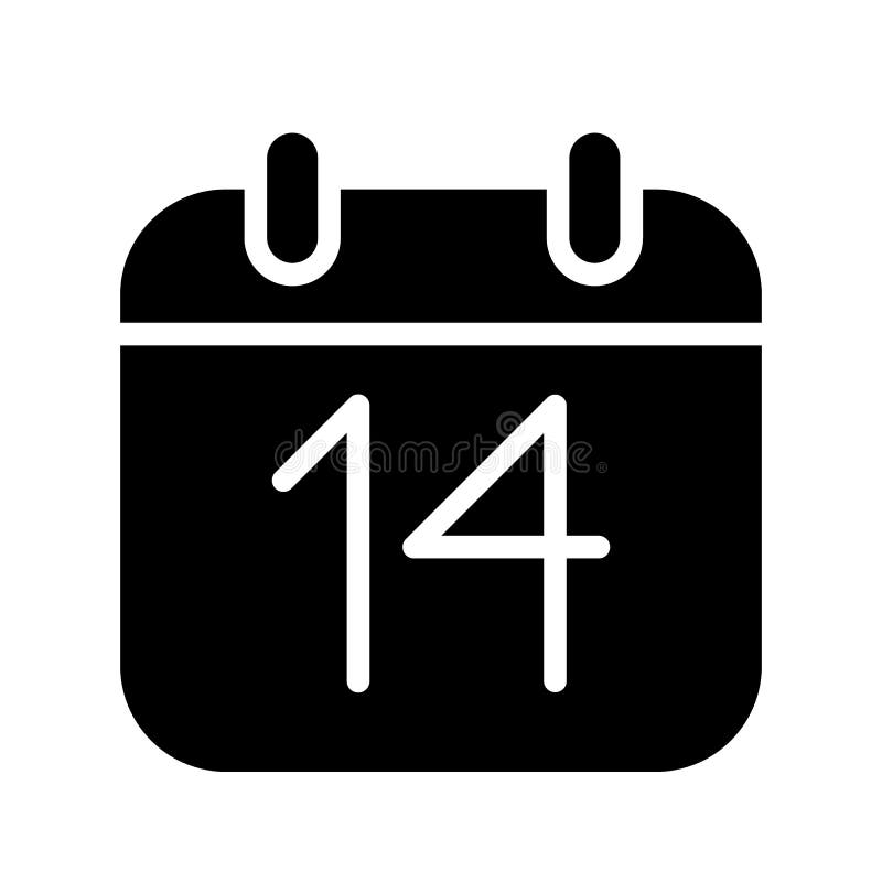 Silhouette Calendar 14 Dates Design Stock Photo - Illustration of ...