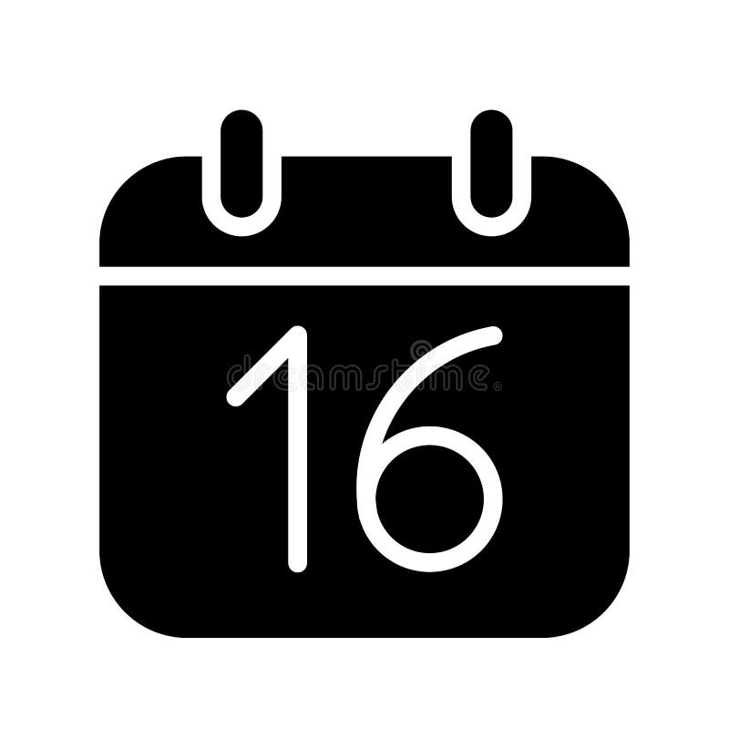 Silhouette Calendar 16 Dates Design Stock Vector - Illustration of ...