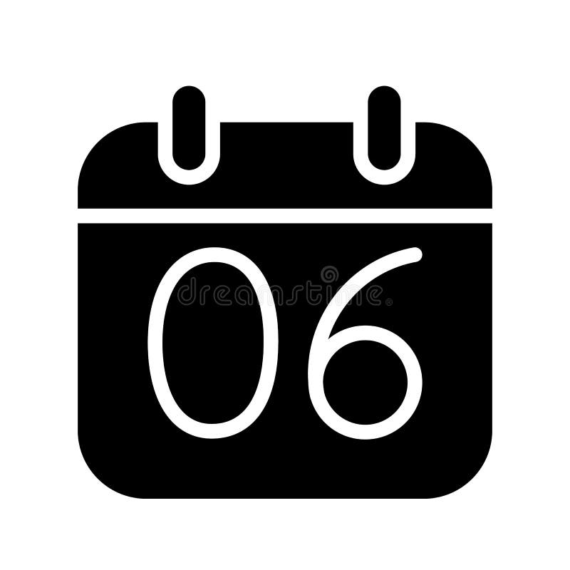 Silhouette Calendar 06 Dates Design Stock Vector - Illustration of ...