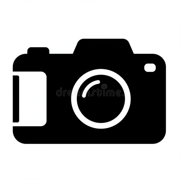 Silhouette of a Camera Features a Rectangular Body with Rounded Edges ...