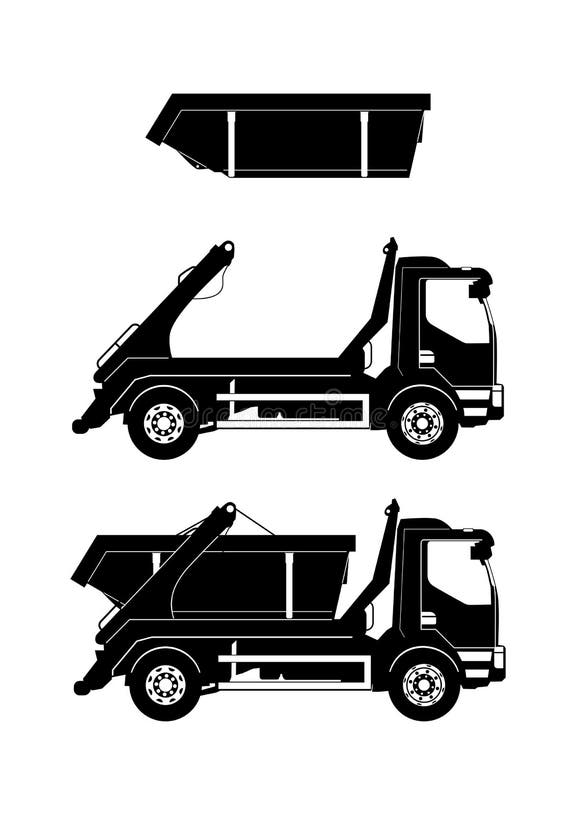Skip Truck Stock Illustrations – 155 Skip Truck Stock Illustrations ...