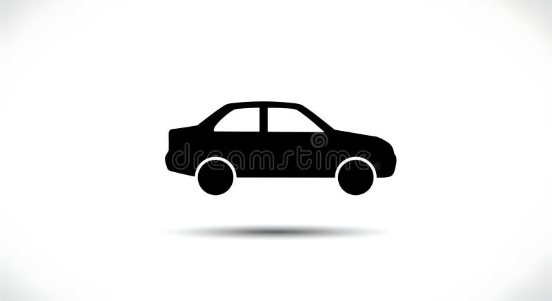 Silhouette of a Car in Profile, with a Simplistic Design Featuring ...