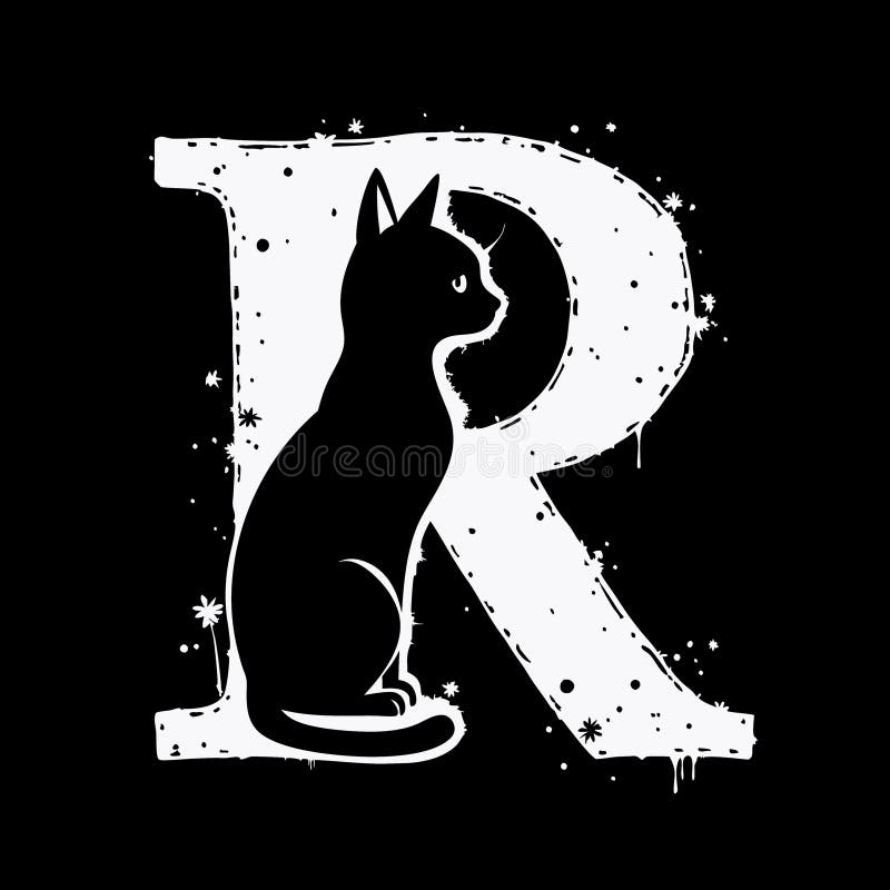 A Silhouette of a Cat is Positioned within the Contours of a Large ...