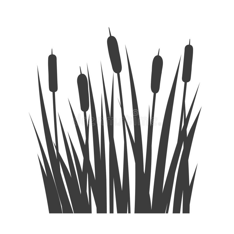 Cattail Silhouette Clip Art