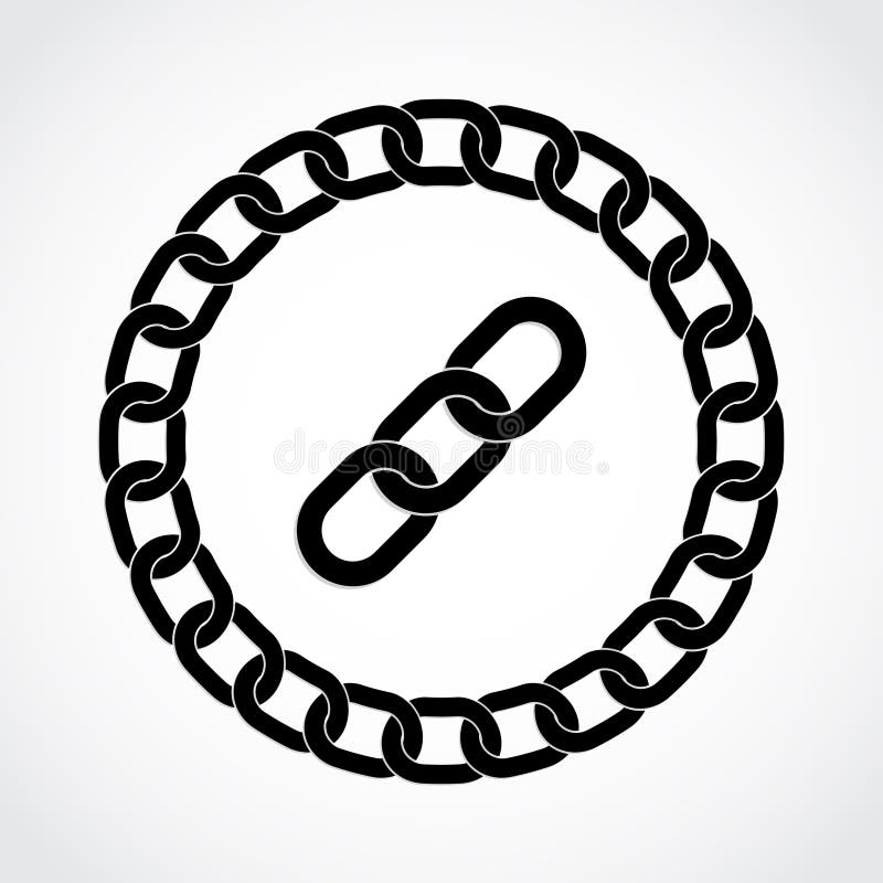 Silhouette chain circle stock vector. Illustration of industrial ...