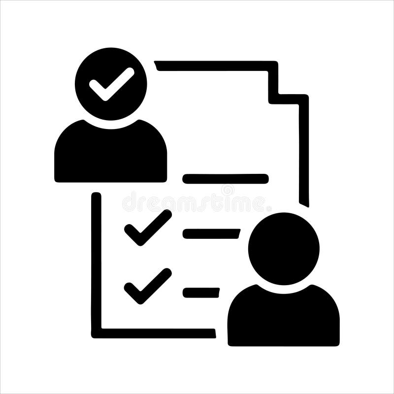 A Silhouette of a Checklist Icon Designed in a Vector Style. Stock ...