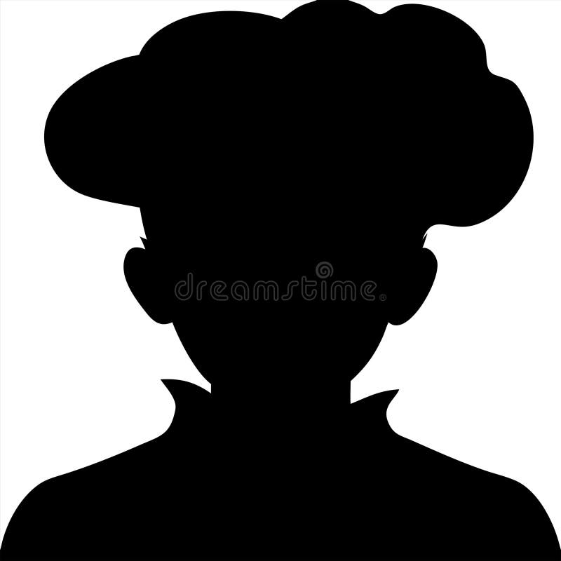 Silhouette of Chef with Toque Hat for Restaurant Branding and Design ...