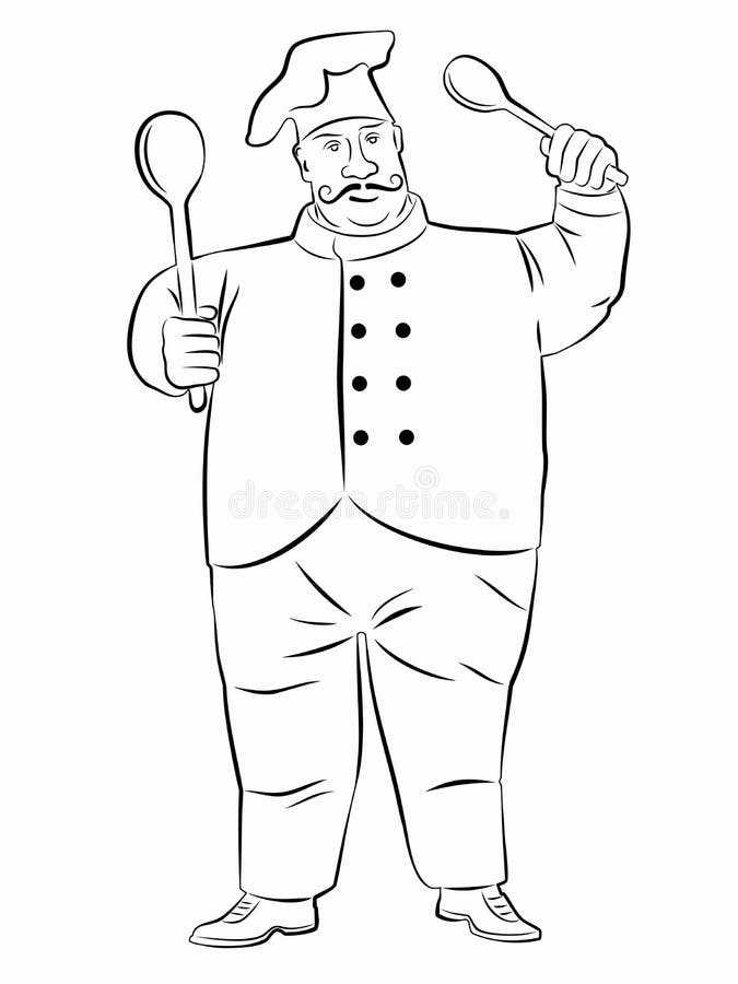 Fat Cook Silhouette Stock Illustrations – 539 Fat Cook Silhouette Stock ...