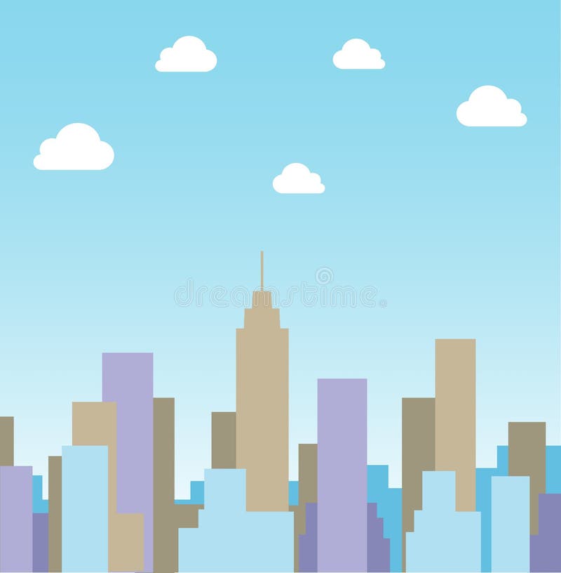 Silhouette Cityscape Illustration Background Stock Vector ...