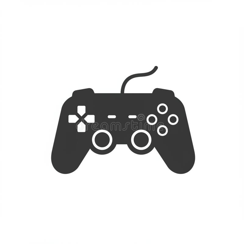 Silhouette of a Classic Video Game Controller Features Dual Analog ...