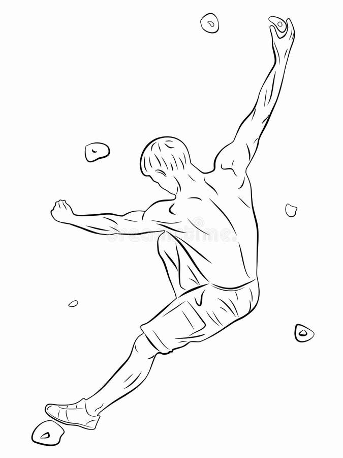 Silhouette of a Climber, Vector Draw Stock Vector - Illustration of ... Silhouette of a Climber, Vector Draw Stock Vector - Illustration of ...