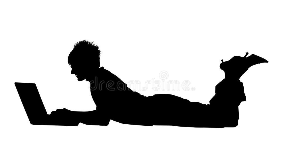 Silhouette Person Laying Stock Illustrations – 301 Silhouette Person ...
