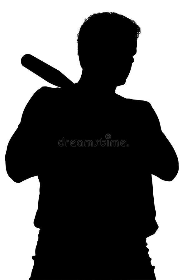Baseball Bat Clipping Man Path Silhouette Stock Illustrations – 4 ...