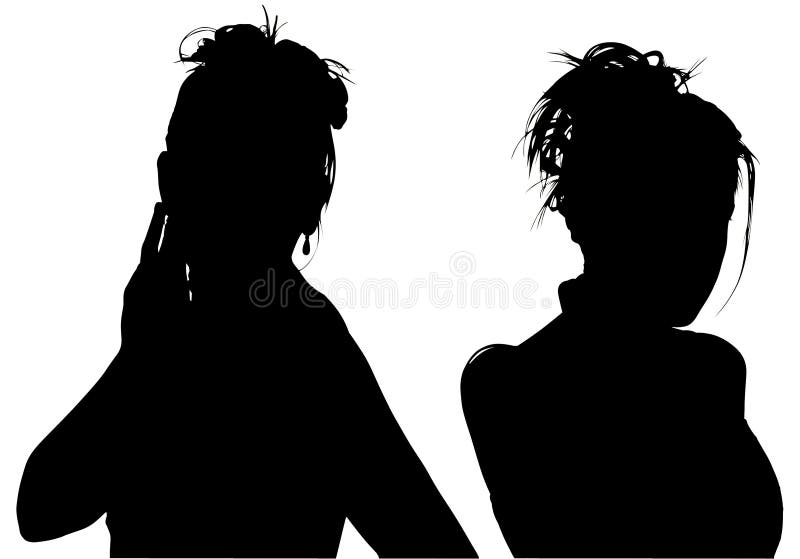 Two Women Silhouette
