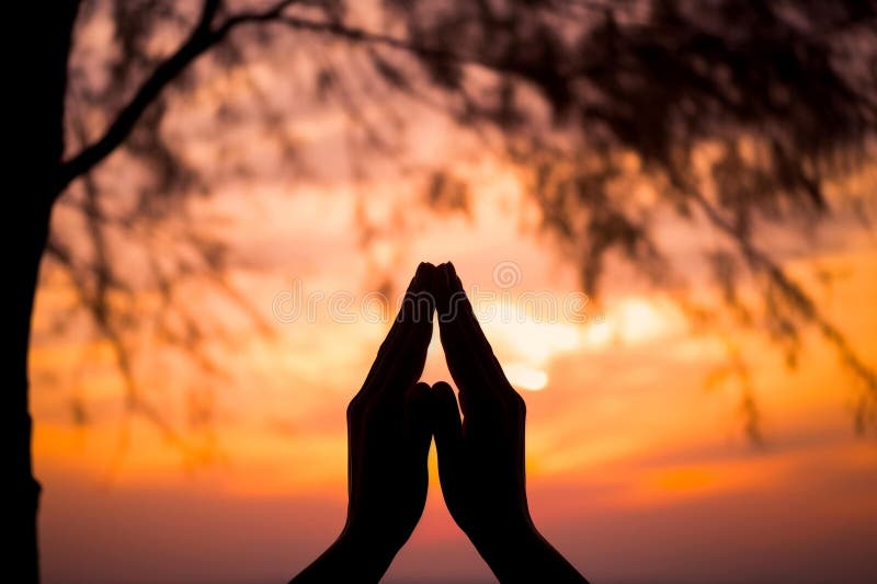 Praying Hands Sunset Background Stock Illustrations – 58 Praying Hands ...