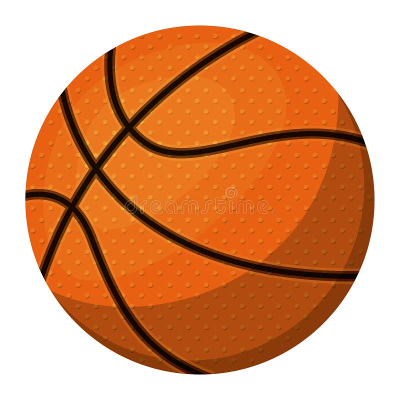 Silhouette Color with Basketball Ball with Middle Shadow Stock Vector ...