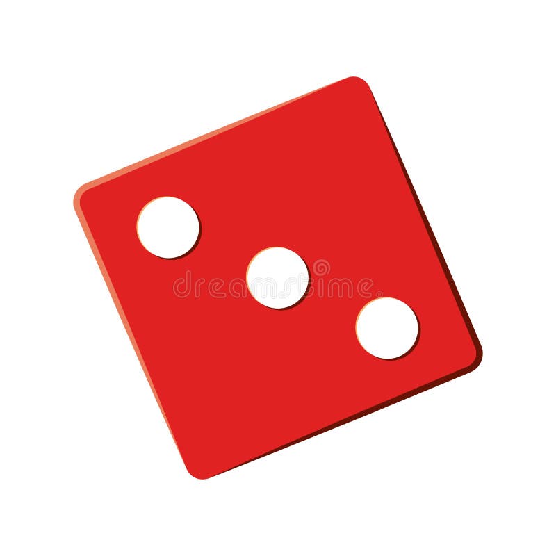 Silhouette Color Dice Number Three Stock Vector - Illustration of ...