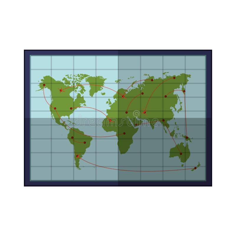 Silhouette Color with Frame Map of the World Stock Vector ...